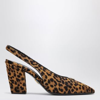 Prada Slingback-Pumps aus Kalbshaar mit Leopardenmuster