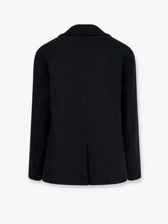 Hev&ograve; Mens Coat Orno Virgin Wool Blend Black