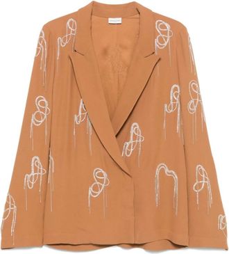 Dries Van Noten Femme, Vestes, Brun, Taille: 42 FR Deconstructed Jacket