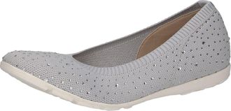 Caprice Damen Ballerinas Glitzer Bequem, Grau (Lt Grey Knit), 40 EU