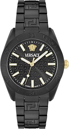 Versace Uhren - Quarz Analog Uhr V-Dome Alluminium.timeles - Gr. unisize - in Schwarz - f&uuml;r Damen