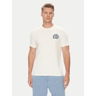 Mustang Jeans Mustang T-Shirt Austin 1016489 Écru Regular Fit