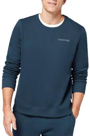 Chiemsee Sweatshirt Homme I Regular Fit Pull Homme Inscription & Petite &Eacute;tiquette en Silicone I Sweatshirt Sportif Homme en Coton Bio pour Loisirs et Sport I 3