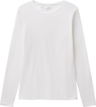 Benetton Damen L 3zqm3m858 Langarm-T-Shirt, Weiß 101, M, M