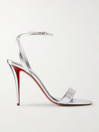 Christian Louboutin Sandales En Cuir Métallisé Miss Z 100 - Argenté