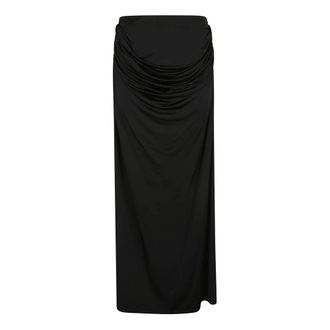 Magda Butrym Schwarzer Maxirock mit Falten-Details - - Skirts - Damen - Schwarzk - 3XS