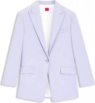 HUGO BOSS Homme, Vestes, Violet, Taille: 2XS Blazer Relax coupe d&eacute;contract&eacute;e en tissu stretch