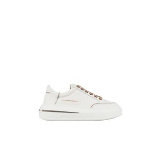 Alexander Smith Femme, Chaussures, Blanc, Taille: 39 EU Lancaster Femme en cuir blanc grainé et détails sable