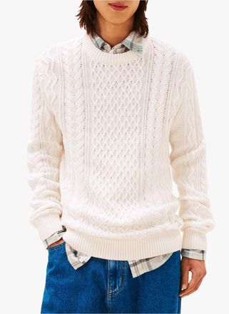 Tommy Hilfiger Pull en maille torsad&eacute;e