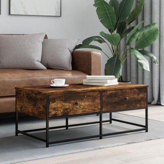 vidaXL Vidaxl - Table basse ch&ecirc;ne fum&eacute; 100x51x40 cm bois ding&eacute;nierie