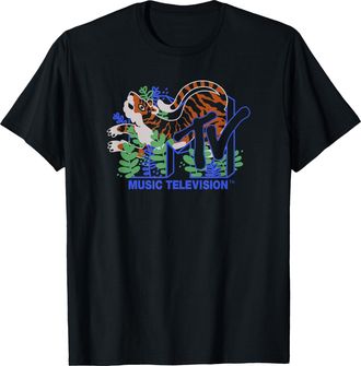 Giesswein Abstract Tiger & Floral MTV Logo T-Shirt