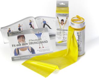 Theraband Thera-Band Elastisches Trainingsband, Gelb / Gelb, 2.5 m