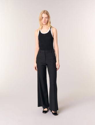 Maje Pantalon Flare - Noir - Maje