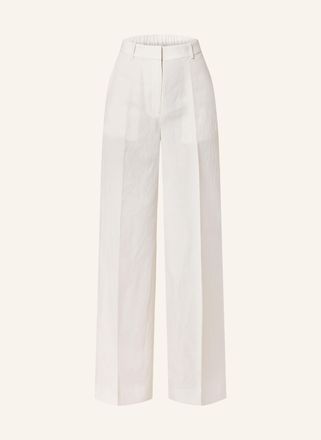 Calvin Klein Marlenehose Mit Leinen weiss