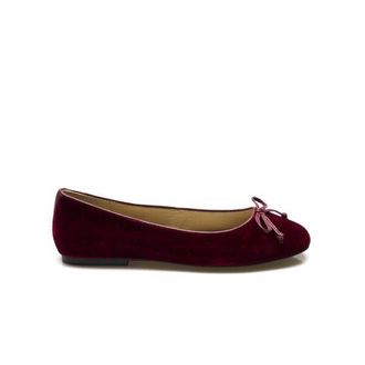 Lands End Ballerinas mit Schleife, Damen, Gr&ouml;&szlig;e:37H regular, Rot, Leder, by Lands End