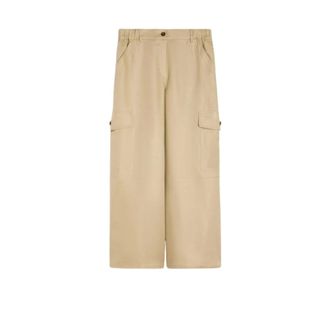 Max Mara Femme, Pantalons, Beige, Taille: 36 FR Pantalon ample