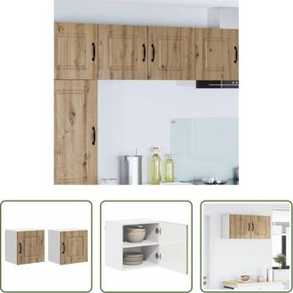 vidaXL vidaXL K&uuml;chenwandschrank - K&uuml;chenschrank Kalmar 2 pcs Artisan-Eiche 40 x 31 x 40 cm