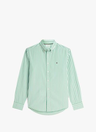 Tommy Hilfiger Chemise ray&eacute;e &agrave; logo brod&eacute; en coton