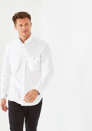 Eden Park Chemise Blanche Unie En Coton Old Ref Pp