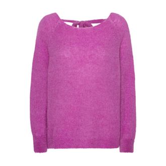 Americandreams Julya Pullover mit R&uuml;ckenband - - Knitwear - Damen - Lila - M