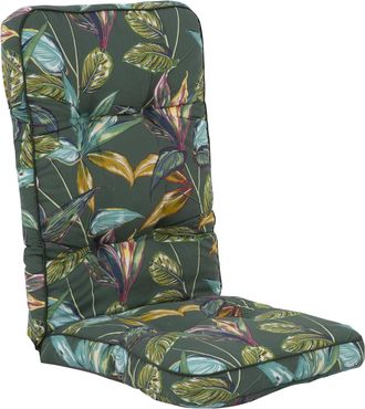 Patio Hochlehner Auflage Royal/Lena 124 x 48 cm Sitzkissen gesteppt Taschen zur Befestigung f&uuml;r Gestell bis 45 cm breit mit &Oslash; 18 mm Rohrdicke