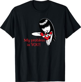 Emily The Strange Offiziell Emily the Strange My Problem Is You Retro T-Shirt