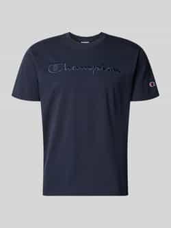 Champion T-Shirt mit Label-Stitching mit Rundhalsausschnitt