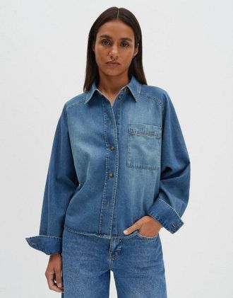 someday Langarmbluse Jeansjacke Zebru - Gerade