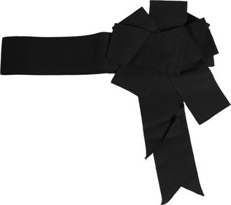 Dolce & Gabbana Cotton-Acetate Wrap-Around Tie Belt - Black