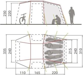 Vaude Drive Van XT 5P - Zeltvorraum für Camper
