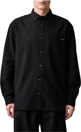 A.P.C. A.p.c. - Chemise Oxford - Homme - Chemises - Noir - Taille: L