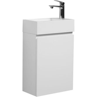 Badplaats WC Badm&ouml;bel Angela 40x22 cm Matt wei&szlig; - Schrank Waschbecken Bade