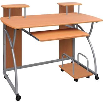 vidaXL Vidaxl - Bureau dordinateur Marron 110x52x88,5 cm Bois dingénierie