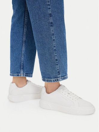 Calvin Klein Sneakers Chunky Cupsole Laceup Lth Bt Aop YW0YW02036 Wei&szlig;
