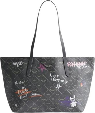 Zadig&Voltaire Femme, Sacs, Gris, Taille: ONE Size Z Shopper Monogram Bag