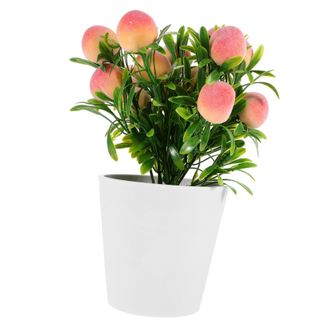 Cabilock K&uuml;nstlicher Obstbaum Im Topf Realistischer Kunstpflanzen Bonsai F&uuml;r Tischdekoration F&uuml;r Wohnzimmer B&uuml;ro Fotografie Lebendige Gr&uuml;ne Akzente F&uuml;r Jeden