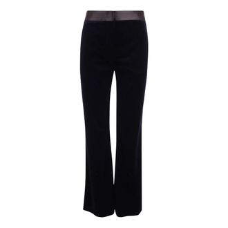 Victoria Beckham Alina Samthose aus Samt - - Trousers - Damen - Blau - S