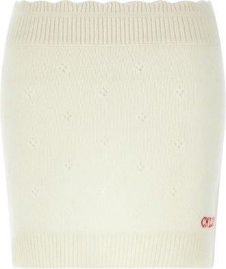 Chlo&eacute; Femme, Jupes, Blanc, Taille: 42 FR Mini-jupe moulante