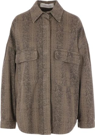 Federica Tosi Femme, Blouses et Chemises, Brun, Taille: 36 FR Chest-pocket Shirt