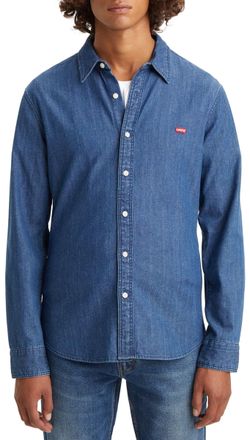 Levi's Herren LS Battery Housemark Shirt Slim, Lyon Battery Hm, Blau, XS