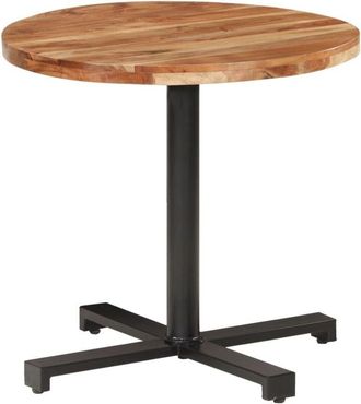 vidaXL Bistrotisch Rund &Oslash;80x75 cm Akazie Massivholz Vidaxl