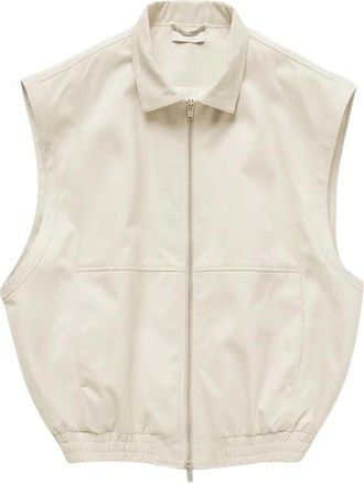 1989 STUDIO Gabardine Rei&szlig;verschluss-Weste - - Jackets - Damen - Beige - 2XS