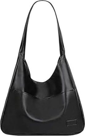 Generic Sac Ooomay, grand sac fourre-tout pour femme, sac à bandoulière en cuir vegan souple (Black)