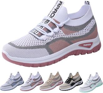 Generic Baskets d&eacute;contract&eacute;es et confortables &agrave; enfiler pour femme - Pour la marche, la gym, le fitness - L&eacute;g&egrave;res et respirantes - En maille - Antid&eacute;rapantes,