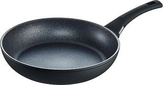 Berndes Schmorpfanne Balance Enduro 28 cm, Induktion, hoher Rand, extrem kratzfest, Guss-Optik, antihaft-beschichtet, Black