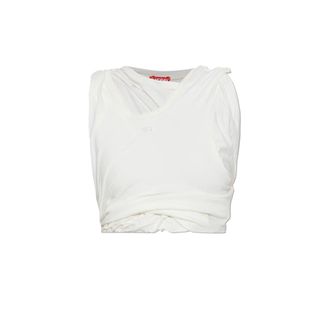 Diesel T-Wisher-Rib-Pl Tank Top - - Tops - Damen - Wei&szlig; - XS