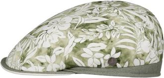 Lierys Casquette Candrick Floral Homme - Made in Italy Gavroche avec Visiere, Doublure Printemps-ete Ete - M (56-57 cm) Blanc-Vert