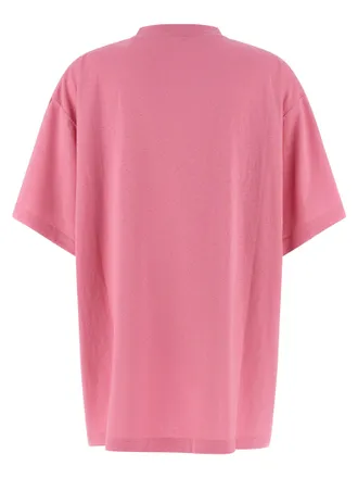 Balenciaga VIP Team Logo-Embroidered T-Shirt - Pink
