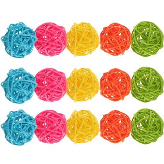 BESPORTBLE 15 St&uuml;ck Aromatherapie Rattankugeln aus Nat&uuml;rlichem Weidenrattan 1,6 Zoll Farbige Vasenf&uuml;ller f&uuml;r Tischdekoration und Wohnambiente