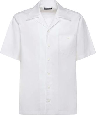 Dolce & Gabbana Homme, Chemises, Blanc, Taille: M Short Sleeve Chemises